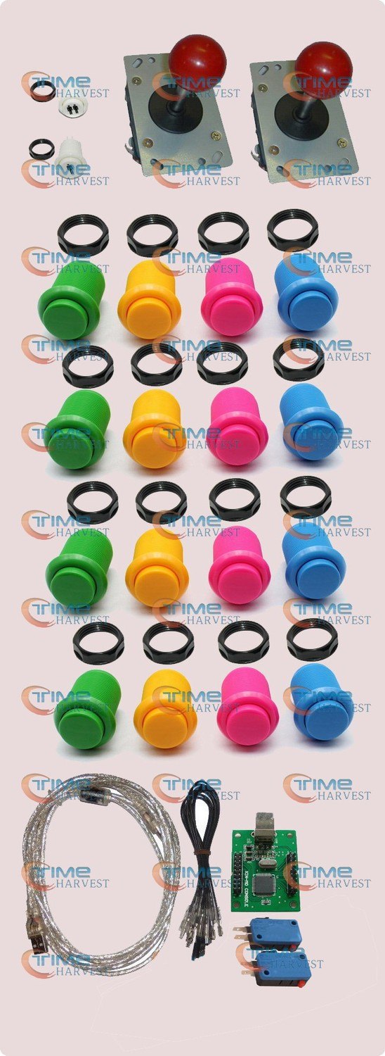 Rocker Bundles kit With Joystick,pushbutton (Plug-in),microswitch,2P USB PCB Arcade kit to Build ...