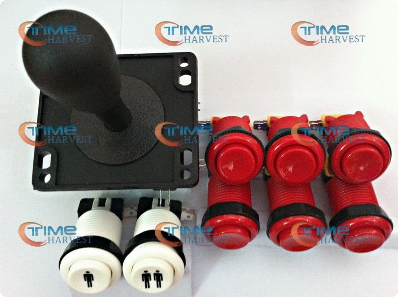 Arcade parts Bundle kit/control panel package set with American button,player buttons, American ...