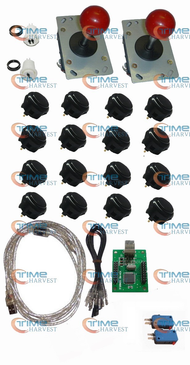 Rocker Bundles kit With Zippyy Joystick,Hight imitation button,microswitch,2P USB board to Build ...
