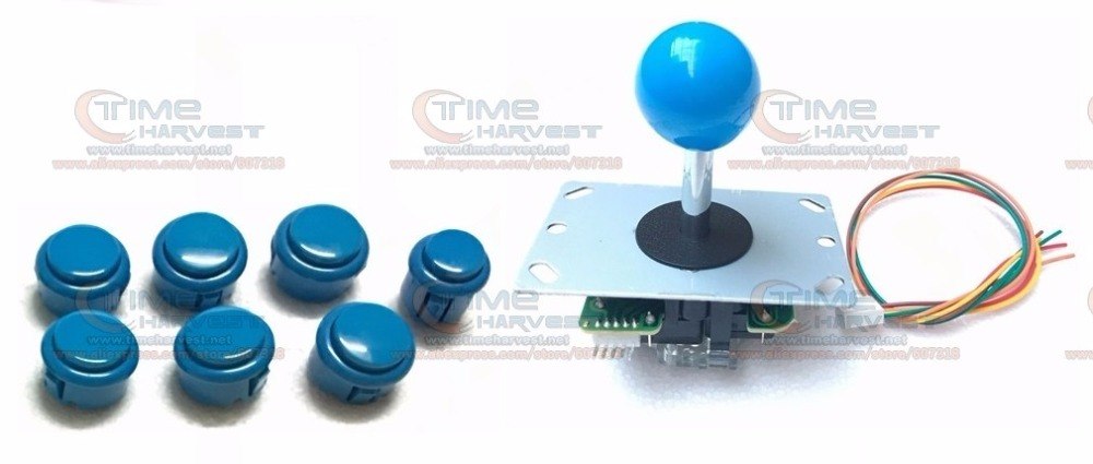 Free Shipping DIY Arcade Joystick Handle Set Kits with 24mm / 30mm push ...