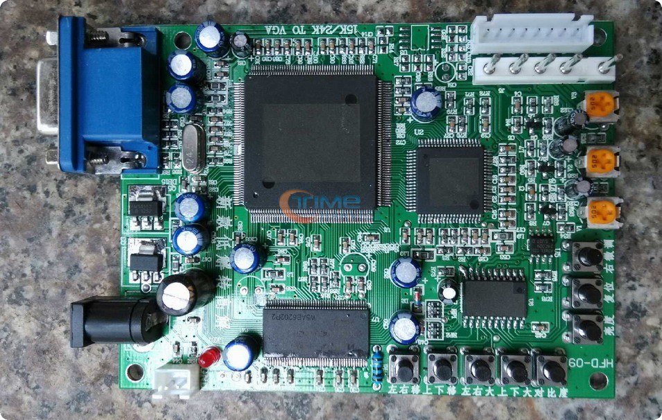 Good RGB TO VGA CGA TO VGA converter board 06 one VGA output game ...