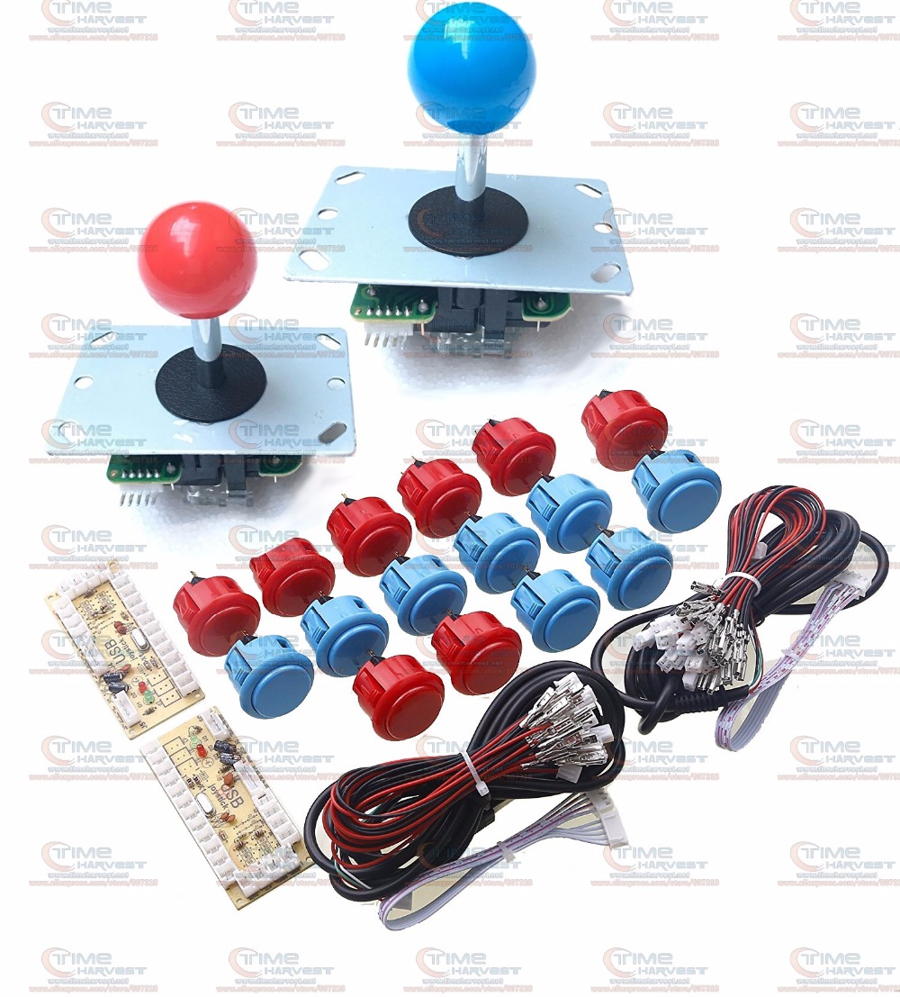 Arcade parts Bundles kit With Original Sanwa button 1 player Zero Delay USB Encoder 5 pin 8 way ...