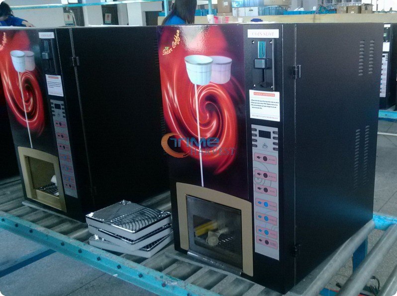 High Quality Coin operated coffee vending machine with multi coin ...