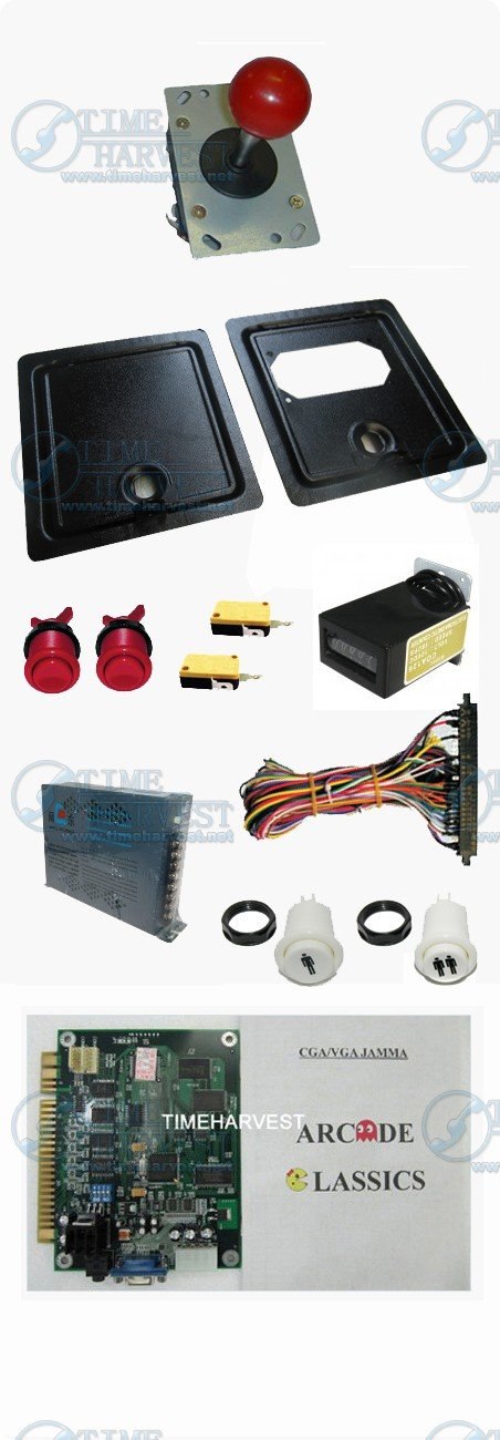Arcade parts Bundles kits With Joystick Push button Microswitch Coin door Jamma harness to Build ...