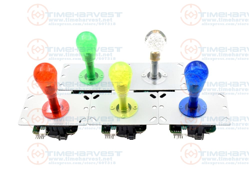 New Arcade Illuminated Joystick with 35mm Oval Crystal Bubble Bat Top ...