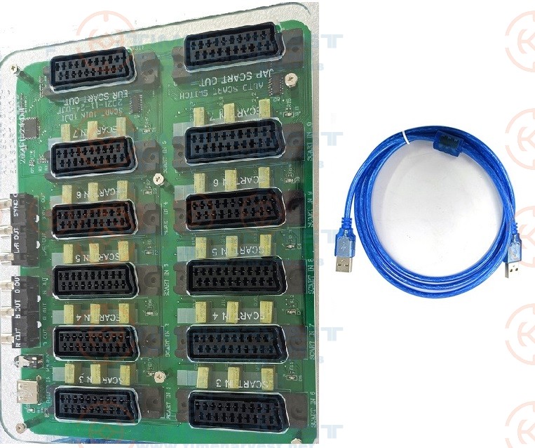 Good Quality New 10 IN 1 OUT Mini SCART Distributor Converter 10 input ...