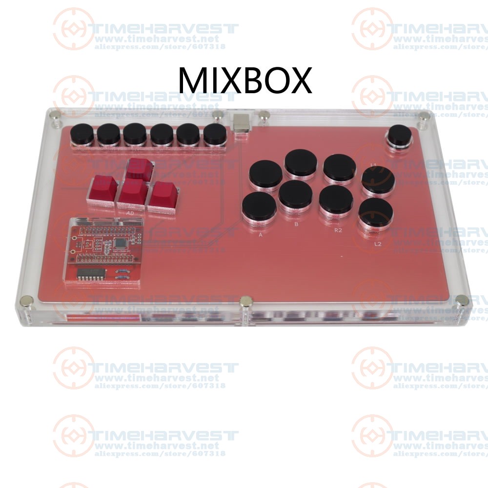 All Buttons Hitbox Style Arcade Game Console Joystick Transparent Fight ...