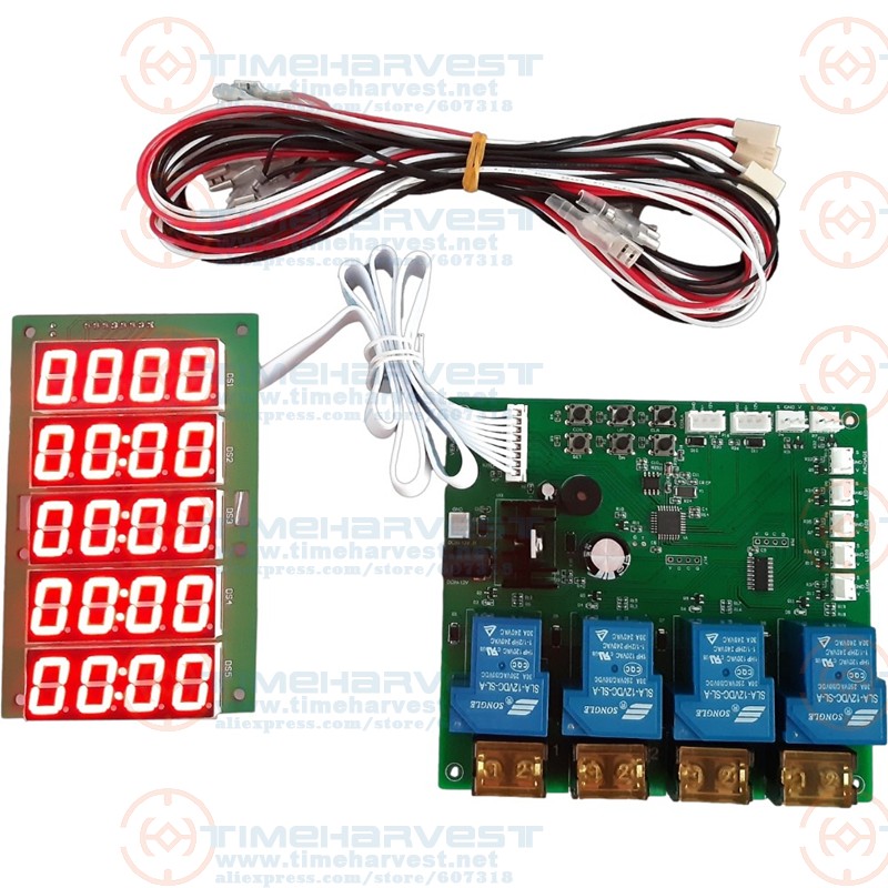 4 digits Coin operated Timer control board 4 devices Power timer ...